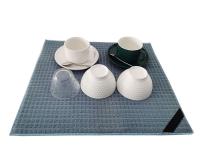 China 200gsm All Polyester Microfiber Dish Drying Mat Kitchen Usage for sale