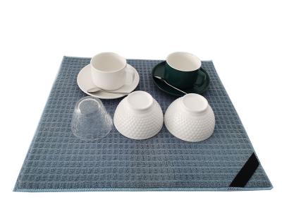 China Solid Color All Polyester Microfiber Dish Drying Mat for sale