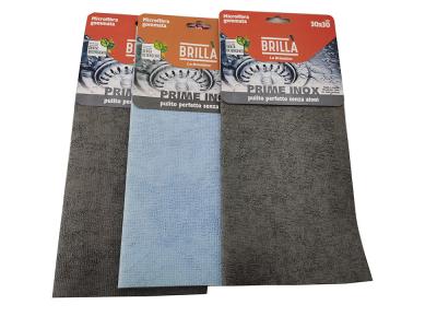 China 30x30cm PU Coated Microfiber Car Care Dust Cleaner Cloth Multi Purpose 280 Gsm for sale