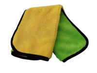 China Dual Layer Plush Microfiber Car Care Cleaning Water Absorption Car Polish Cloth for sale