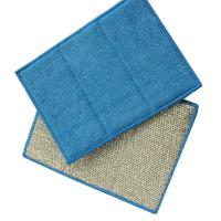 China Kitchen Scouring Sponge Microfiber Cleaning Pad Cloth Green For Dish Washing for sale