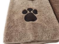 China Quick Dry Microfiber Super Absorbent Dog Bath Towel With Paw  Embroidery for sale