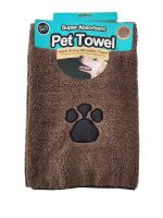 China Quick Dry Microfiber Super Absorbent Dog Bath Towel With Paw  Embroidery for sale