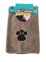 China Quick Dry Microfiber Super Absorbent Dog Bath Towel With Paw  Embroidery for sale
