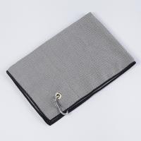 China Easy Carrying Black Microfiber Golf Towel Microfiber Waffle Weave Microfiber Towels for sale