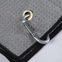 China Easy Carrying Black Microfiber Golf Towel Microfiber Waffle Weave Microfiber Towels for sale