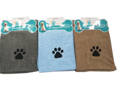 China Cleaning Absorbent Pet Towel Pet Bath Towel Pet  Microfiber Terry Dog Bath Dry Towel for sale