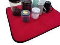 China Terry Cloth  All Polyester 22x19in Red Eco-Friendly Dish Drying Mat for sale