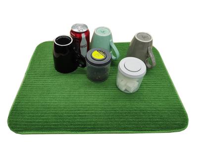 China 38x50cm Microfiber Absorbent Dish Drying Mat For Draining Dishes for sale