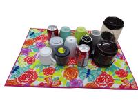 China 250gsm Kitchen Counter Microfiber Dish Drying Mat For Dishes  Cups Bottles for sale