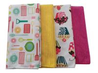 China Kitchen Customized Printed Decorative Dish Drying Mat  Dish Towel Sets for sale