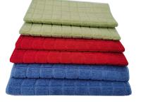 China Dish Cleaning Towel  Dish Drying Rags With Scrubbing Mesh for sale