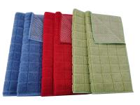 China Dish Cleaning Towel  Dish Drying Rags With Scrubbing Mesh for sale