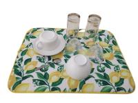 China 18x24inch Reversible Lemon Printing Microfiber Drying Mat Countertop Drying for sale