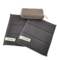 China Scrub Sponge For Dishes 17x23cm Microfiber  Lint Free Microfiber Cleaning Pad for sale