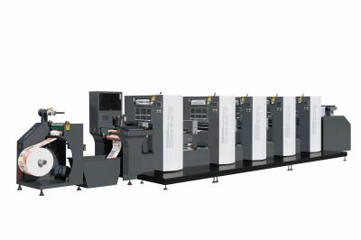 China Shaftless Offset Intermittent Rotary Label Printing Machine 350mm Web Width 6 Color for sale
