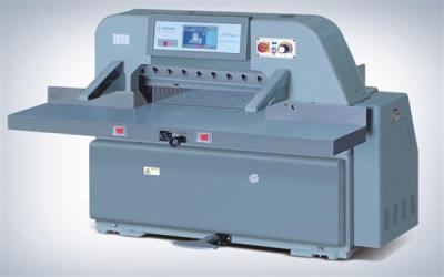 China Large Format High-Precision Paper Cutter 920mm with Integrated Rack PLC Control for sale