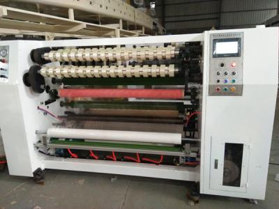 China Four Shaft Exchange BOPP Adhesive Tape Slitting Machine 1300mm Width 180m/min Speed for sale