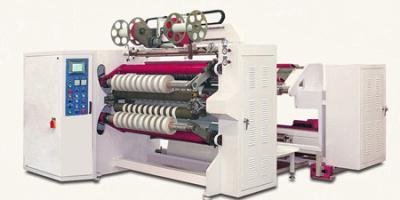 China Automatic CPP BOPP PET PVC Film Slitting Rewinding Machine 200M/Min 1000mm Unwind for sale