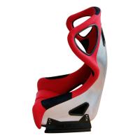 China Fiberglass Bucket Racing Seat Safety Restraint Integration Red And Black Racing Seats for sale