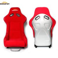 China Red Racing Style Car Wide Racing Seats Professional Fiberglass Car Seat for sale