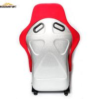 China Red Racing Style Car Wide Racing Seats Professional Fiberglass Car Seat for sale