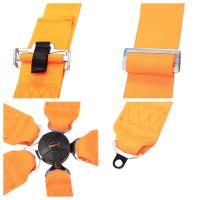 China EDDYSTAR Nylon Drift Car Racing Seat Belt Orange Color 5 Point Seat Belt for sale