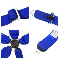 China Nylon Sports Style Racing Seat Belt Bule Three Inch Width For Automotive Safety FIA Certificate for sale