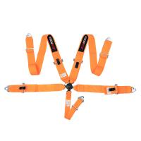 China EDDYSTAR Nylon Drift Car Racing Seat Belt Orange Color 5 Point Seat Belt for sale