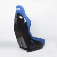 China EDDYSTAR Luxury Blue Soft Bucket Racing Seat Customized Racing Car Chair for sale