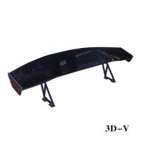 China 3D-V Customizable Carbon Fiber Rear Spoiler High Tail Fin Matt Black Carbon Fiber Parts for sale