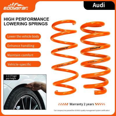 China EDDYSTAR High-Stiffness Sport Lowering Springs with Progressive Spring Rate and Precision Fitment for Audi A3 A4 for sale