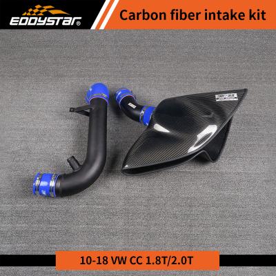 China EDDYSTAR Carbon Fiber Airbox Intake System For VW CC 2.0T EA888 2010-2018 for sale