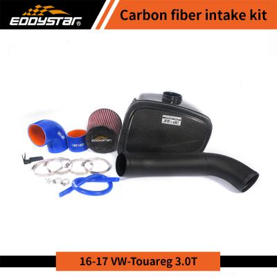 China EDDYSTAR Carbon Fiber Airbox Intake System For VW Touareg 7P 3.0T TSI V6 2011-2018 for sale