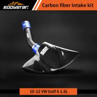 China EDDYSTAR Carbon Fiber Airbox Intake System For VW Golf 6 1.6L EA111 2010-2012 for sale