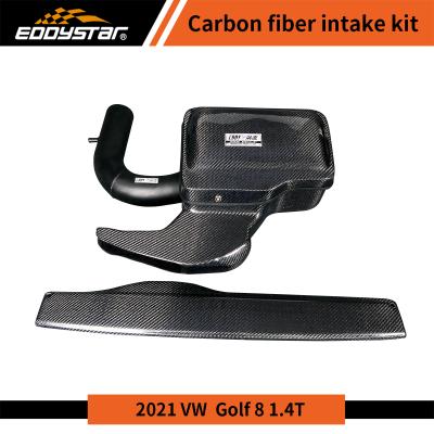China EDDYSTAR Carbon Fiber Airbox Intake System For VW Golf 8 1.4T TSI EA211 2021+ for sale