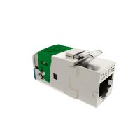 China RJ45 Shielded Toolless 180 Degree Cat5e STP Keystone Jack 125V 1.5A for sale