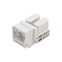 China RJ45 CAT5 Keystone Jack 180 Degree Female Connector 125V 1.5A for sale