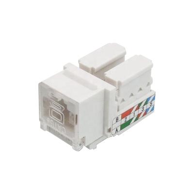 China RJ45 CAT5 Keystone Jack 180 Degree Female Connector 125V 1.5A for sale