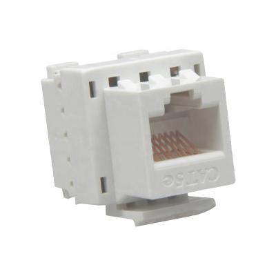 China Cat5 RJ45 keystone jack 180 degree female jack for sale