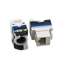 China RJ45 Cat5e 8p8c 90 Degree Keystone Jack Cat6a Verbinder for sale