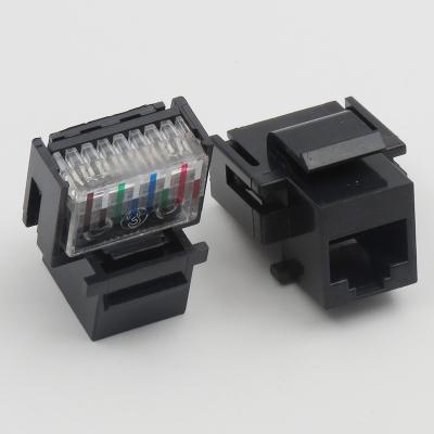 China Black Cat5/Cat5E RJ45 UTP modular jack toolless 8p8c 90 degree for sale