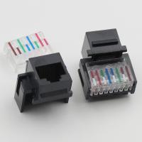 China Black Cat5/Cat5E RJ45 UTP modular jack toolless 8p8c 90 degree for sale