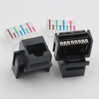 China Black Cat5/Cat5E RJ45 UTP modular jack toolless 8p8c 90 degree for sale