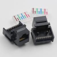 China Black Cat5/Cat5E RJ45 UTP modular jack toolless 8p8c 90 degree for sale