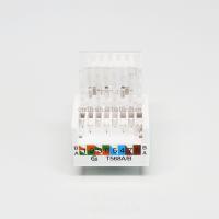 China Toolless Cat5E Keystone Jack 8P8C RJ45 Connector 125V 1.5A UL94V-0 for sale