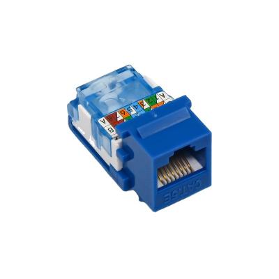 China Cat5E UTP 8P8C Blue Keystone Jack 125V 1.5A for Network Wiring for sale