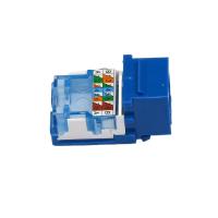 China Cat5E UTP 8P8C Blue Keystone Jack 125V 1.5A for Network Wiring for sale