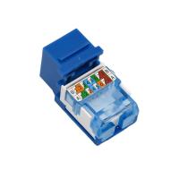 China Cat5E UTP 8P8C Blue Keystone Jack 125V 1.5A for Network Wiring for sale