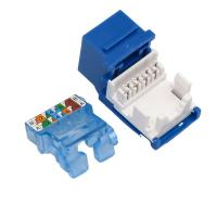 China Cat5E UTP 8P8C Blue Keystone Jack 125V 1.5A for Network Wiring for sale